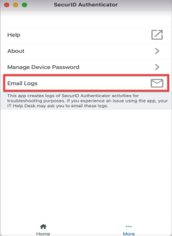 Using the SecurID App (4.0 or Later)